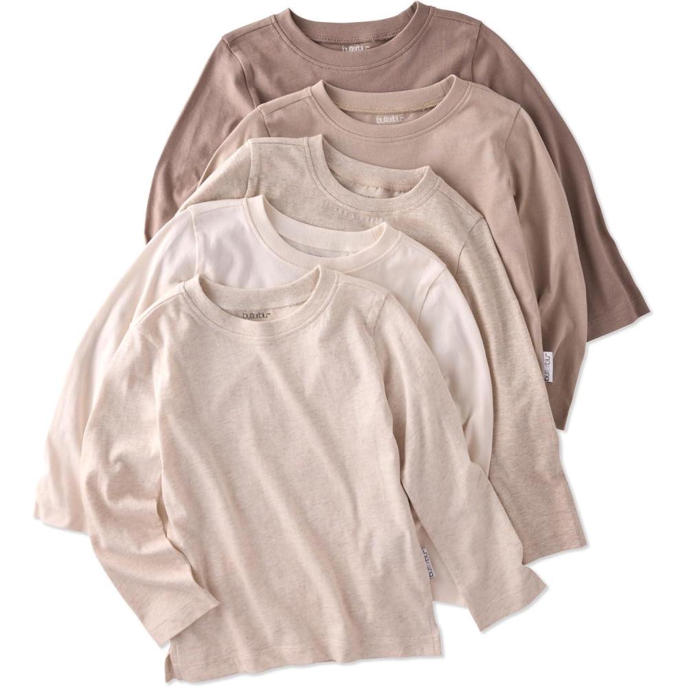 London 5-Pack Long Sleeve T-Shirts 100% Organic Cotton for Baby ...