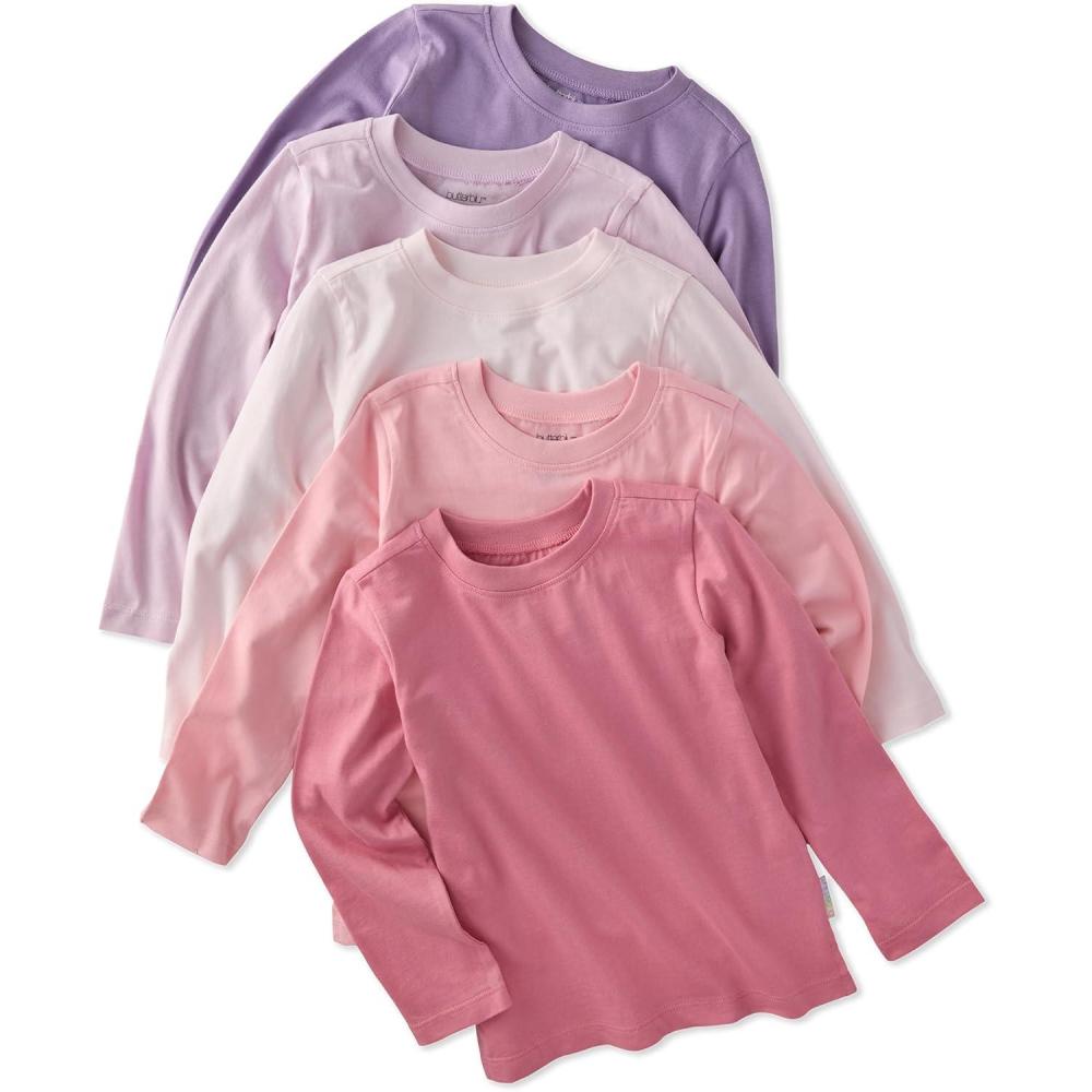 London 5-Pack Long Sleeve T-Shirts 100% Organic Cotton for Baby ...